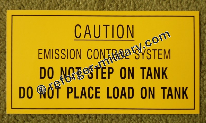 M151 Emission Control – Fuel Tank Aufkleber – Reforger Military Online ...