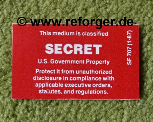 Top Secret Streng Geheim Aufkleber – Reforger Military Online Store